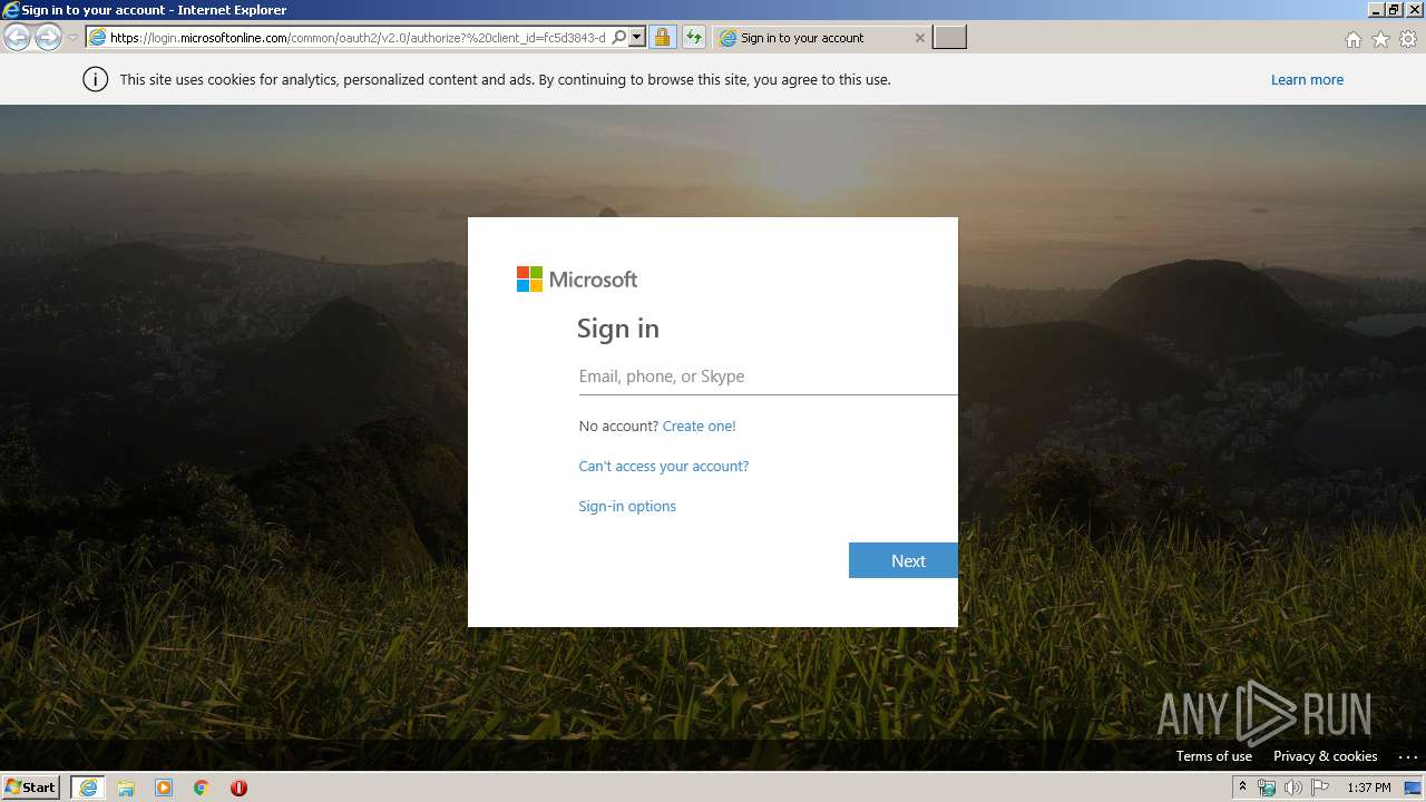 Malware analysis https://login.microsoftonline.com/common/oauth2/v2.0 ...