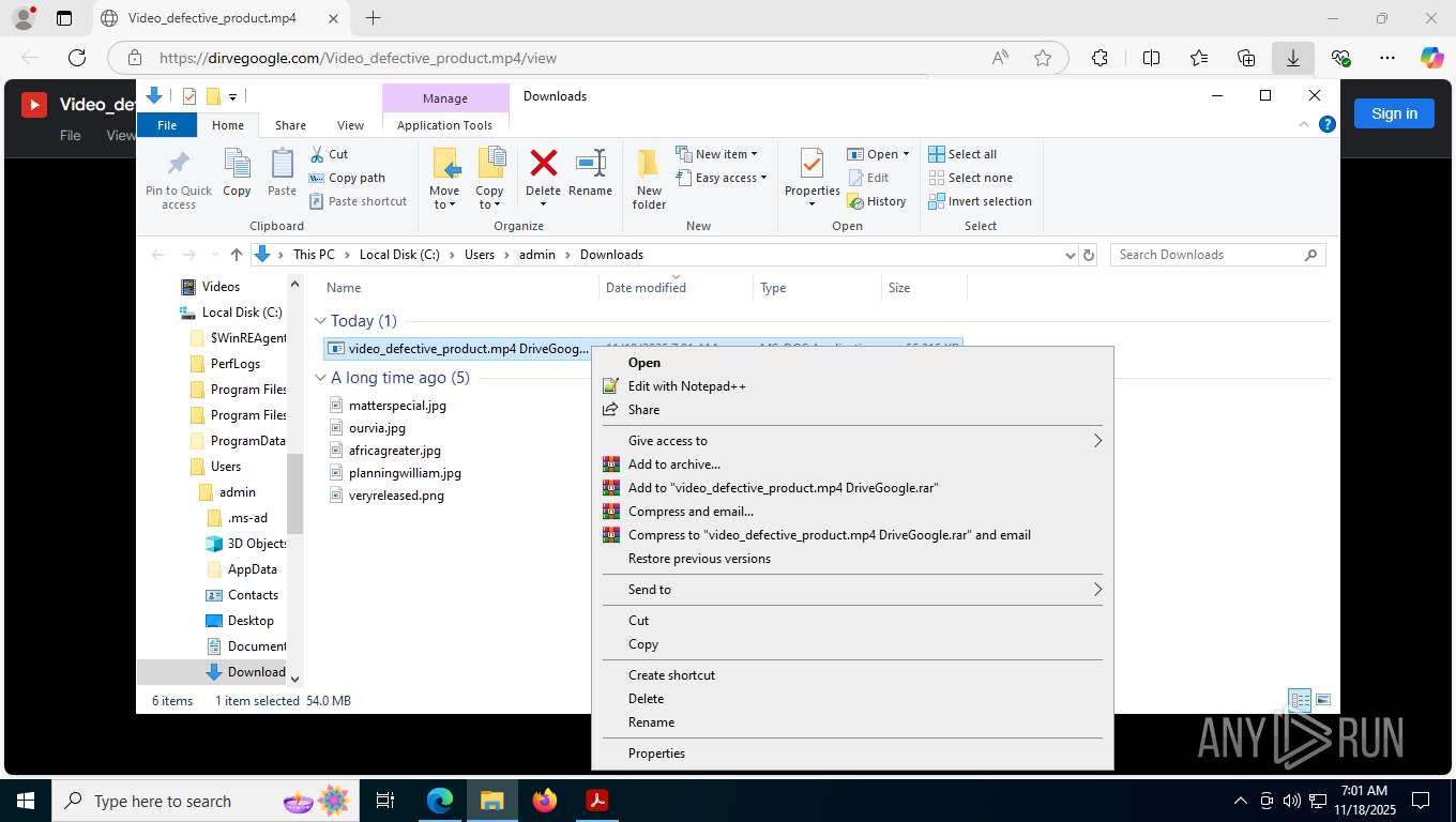 Malware analysis Defective Product Oder #922-1206-9847.pdf Malicious activity | ANY.RUN ...