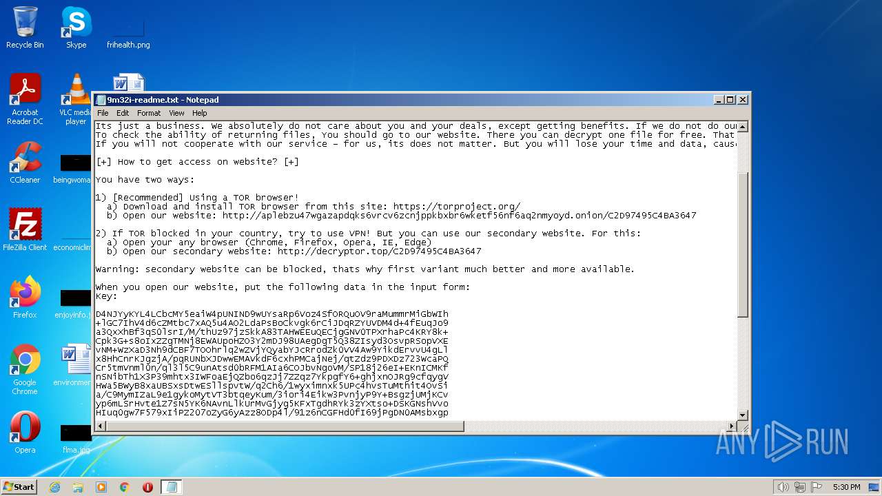 Malware analysis 9m32i-readme.txt No threats detected | ANY.RUN ...