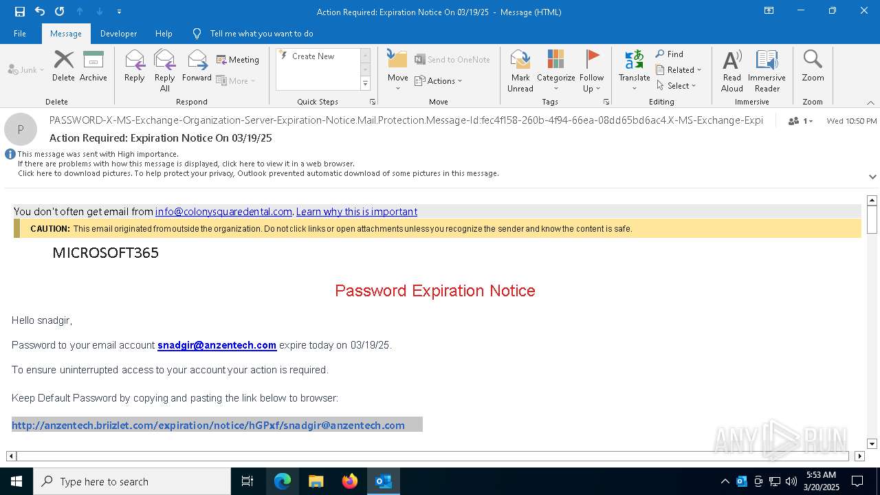 Analysis phishing.eml (MD5: 4CFD1039F0921C60894B801990A8DC8A) No ...