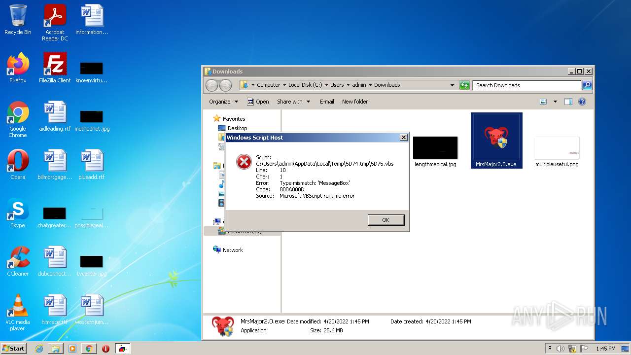 Malware Analysis Https: Anonfiles.com T5wcwdy3xc Mrsmajor2.0 Exe