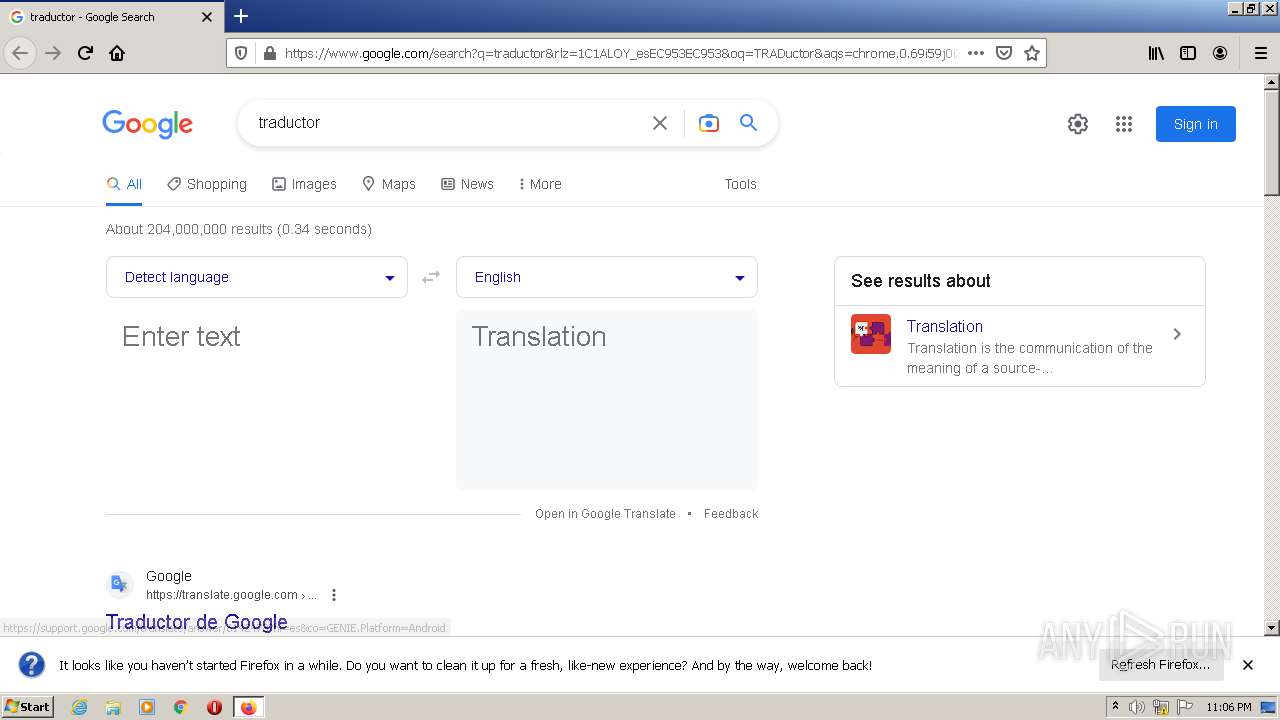 Malware analysis https://www.google.com/search?q=traductor&rlz=1C1ALOY_esEC953EC953&oq=TRADuctor ...