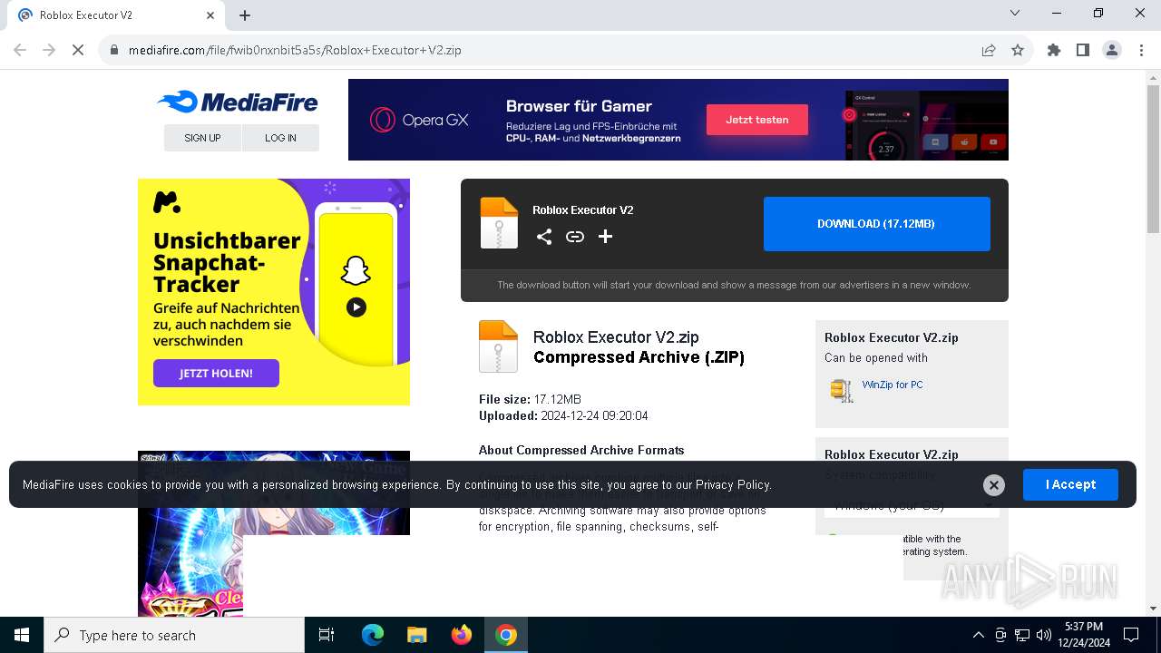 Analysis https://download2300.mediafire.com/1r9khuxoghxgaf6NKuy18htlbPVqLB41f-3Spbd7mS ...