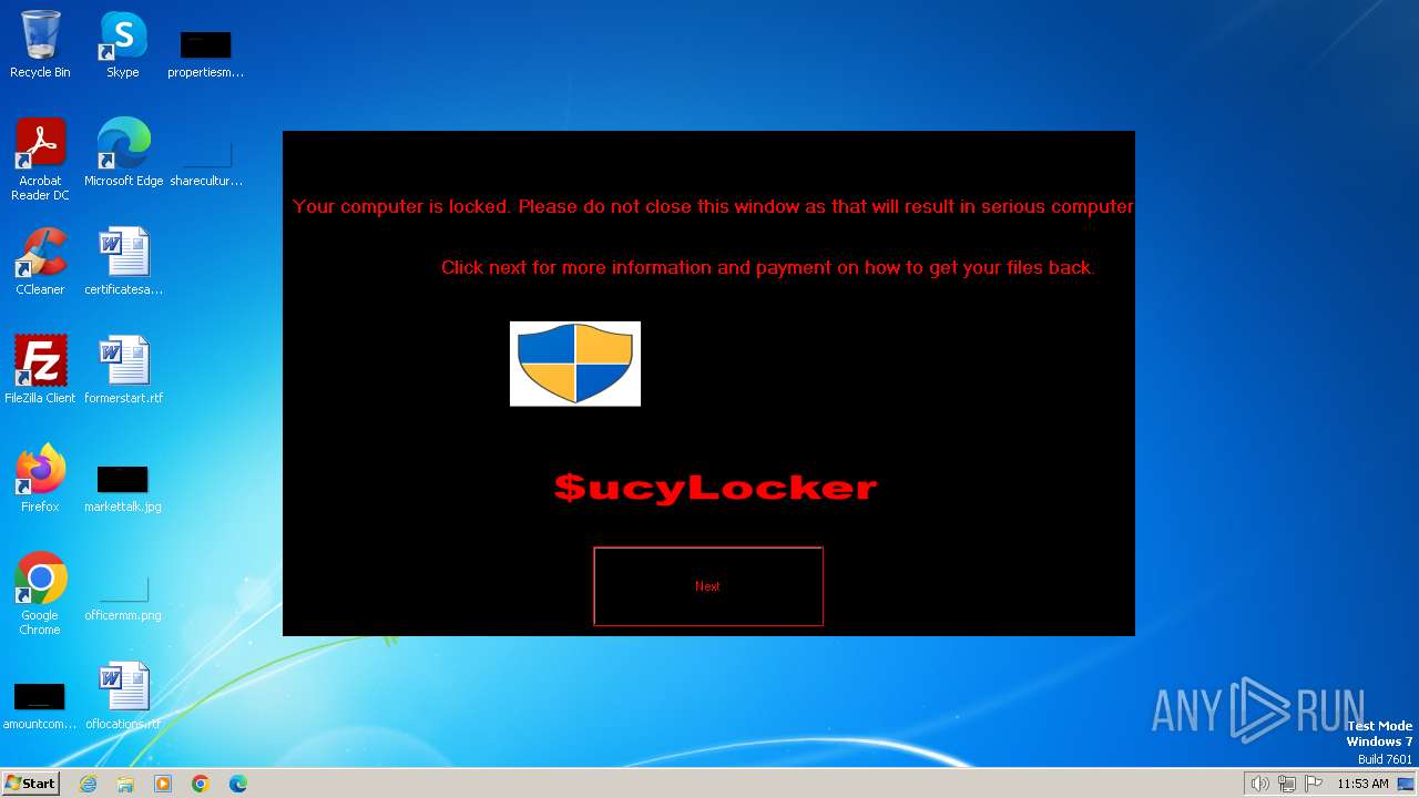 Malware analysis $uckyLocker.exe Suspicious activity | ANY.RUN ...