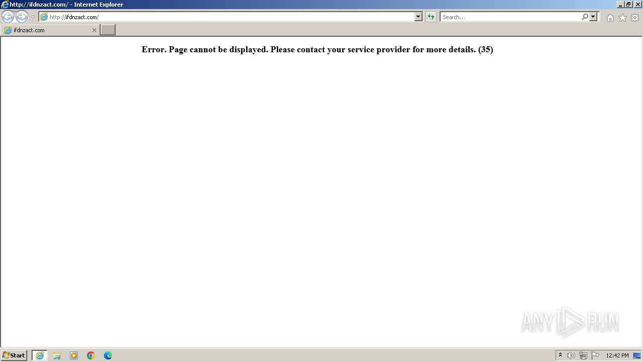 Malware Analysis Ifdnzact.com Malicious Activity 