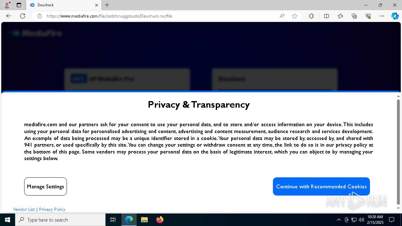 Analysis https://deushack.eu/ Malicious activity - Interactive analysis ANY.RUN
