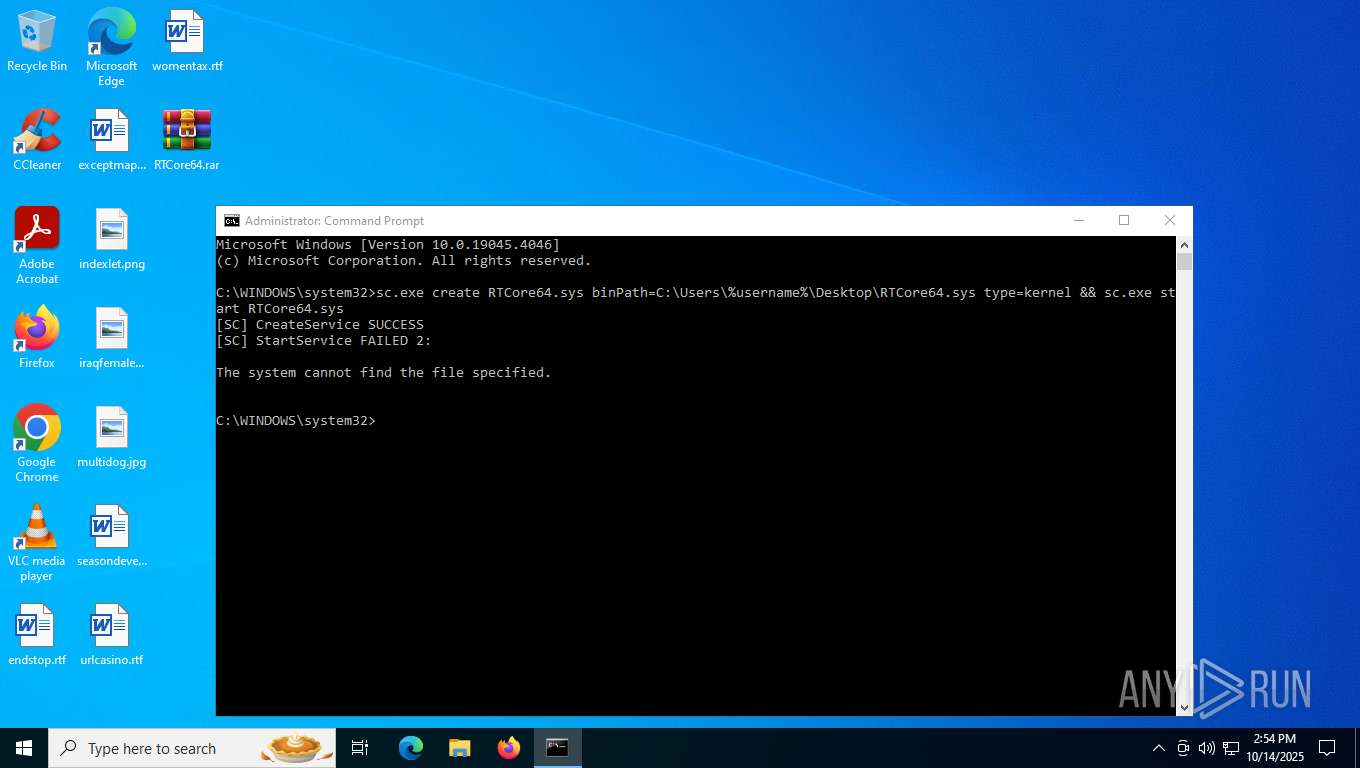 Malware analysis RTCore64.rar Malicious activity | ANY.RUN - Malware ...