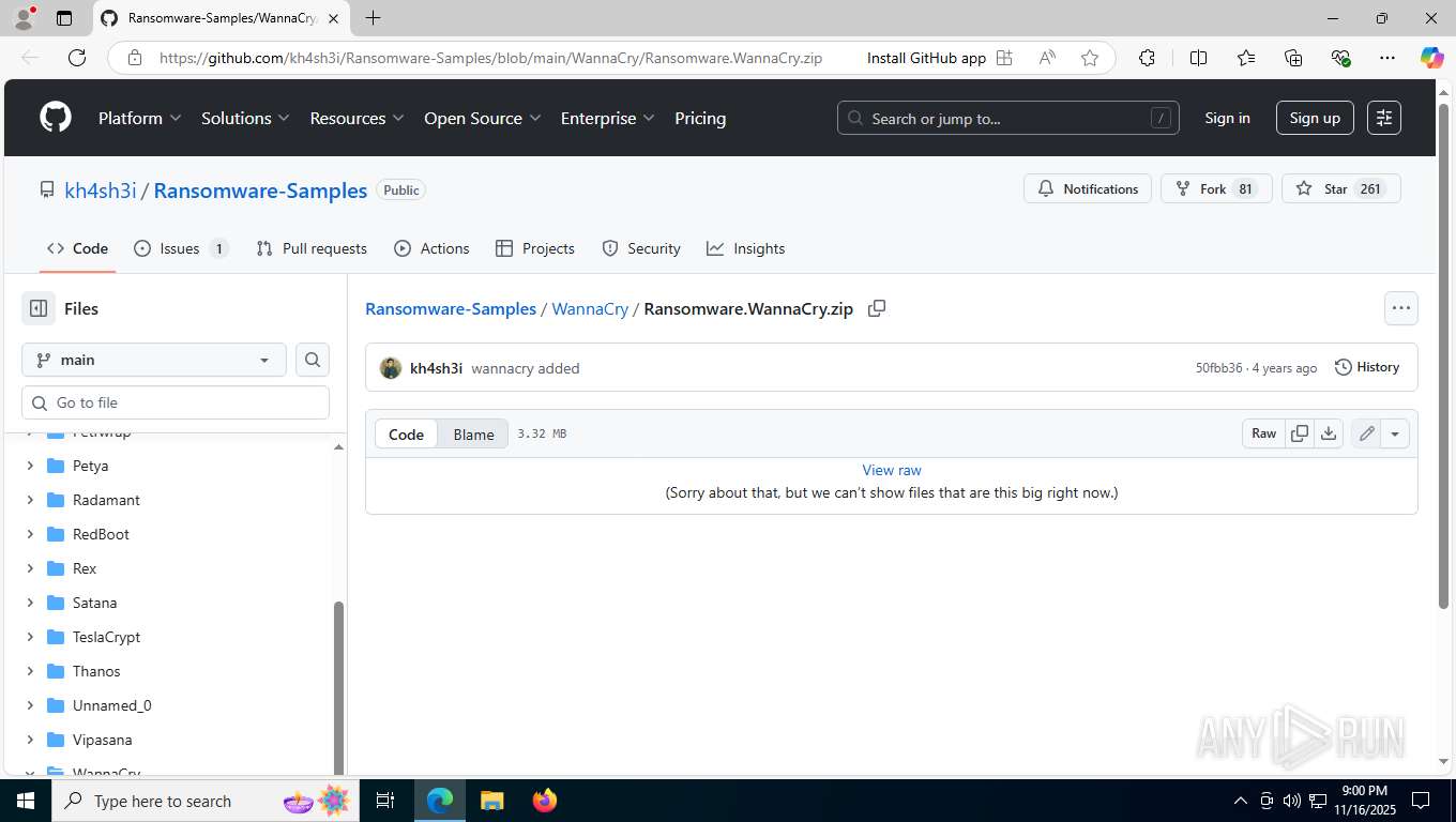 Malware analysis https://github.com/kh4sh3i/Ransomware-Samples/blob/main/WannaCry/Ransomware ...