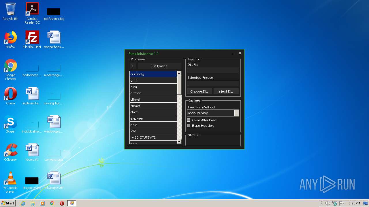 Malware analysis Simple-Injector.exe Malicious activity | ANY.RUN ...