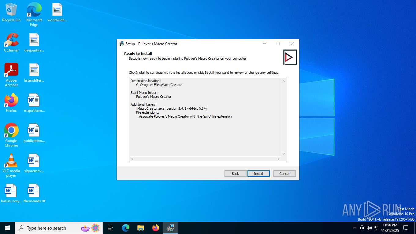Analysis https://sourceforge.net/projects/pulovers-macro-creator ...