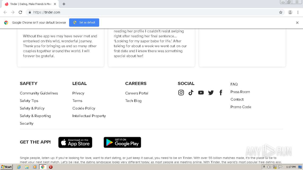 Malware analysis https://www.gotinder.com Malicious activity | ANY.RUN ...