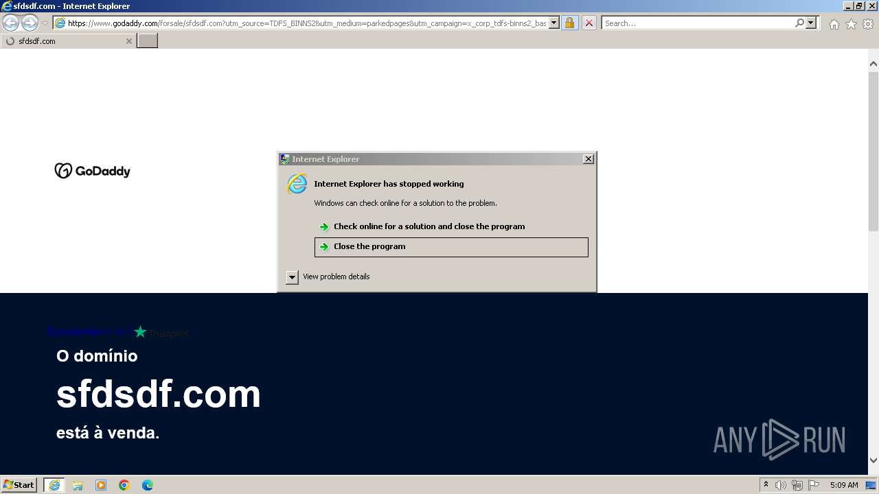 Malware analysis sfdsdf.com Malicious activity | ANY.RUN - Malware ...