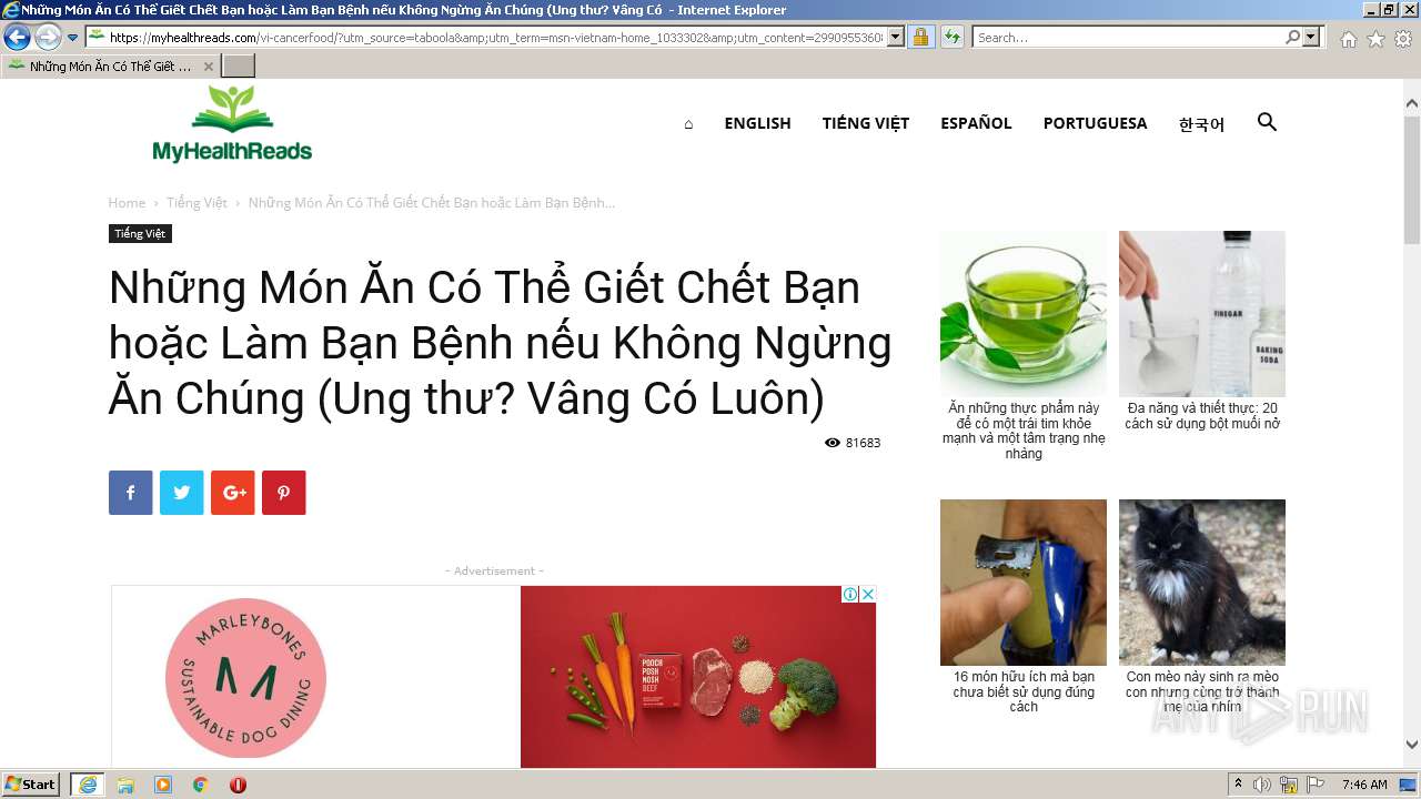 Malware analysis https://myhealthreads.com/vi-cancerfood/?utm_source=taboola&utm_term=msn ...