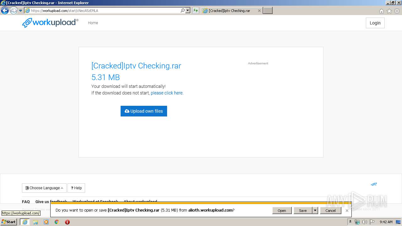 Malware analysis https://workupload.com/file/cNecA5zEMLA Malicious ...