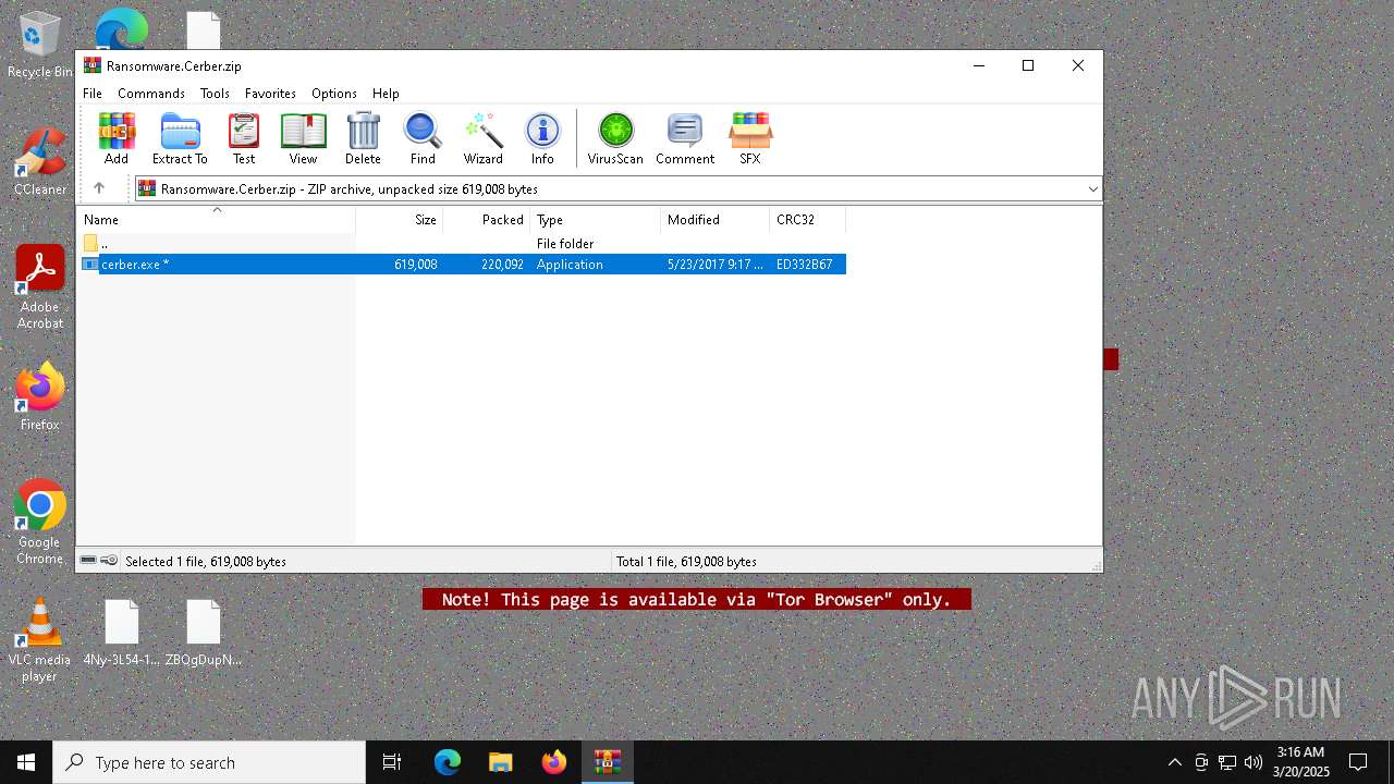 Analysis Ransomware.Cerber.zip (MD5: 5C571C69DD75C30F95FE280CA6C624E9) Malicious activity ...