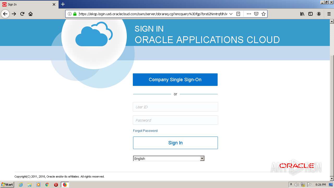 Malware analysis https://ekqp.fa.us6.oraclecloud.com:443/hcmUI/faces/ResetPassword?ase.gid ...