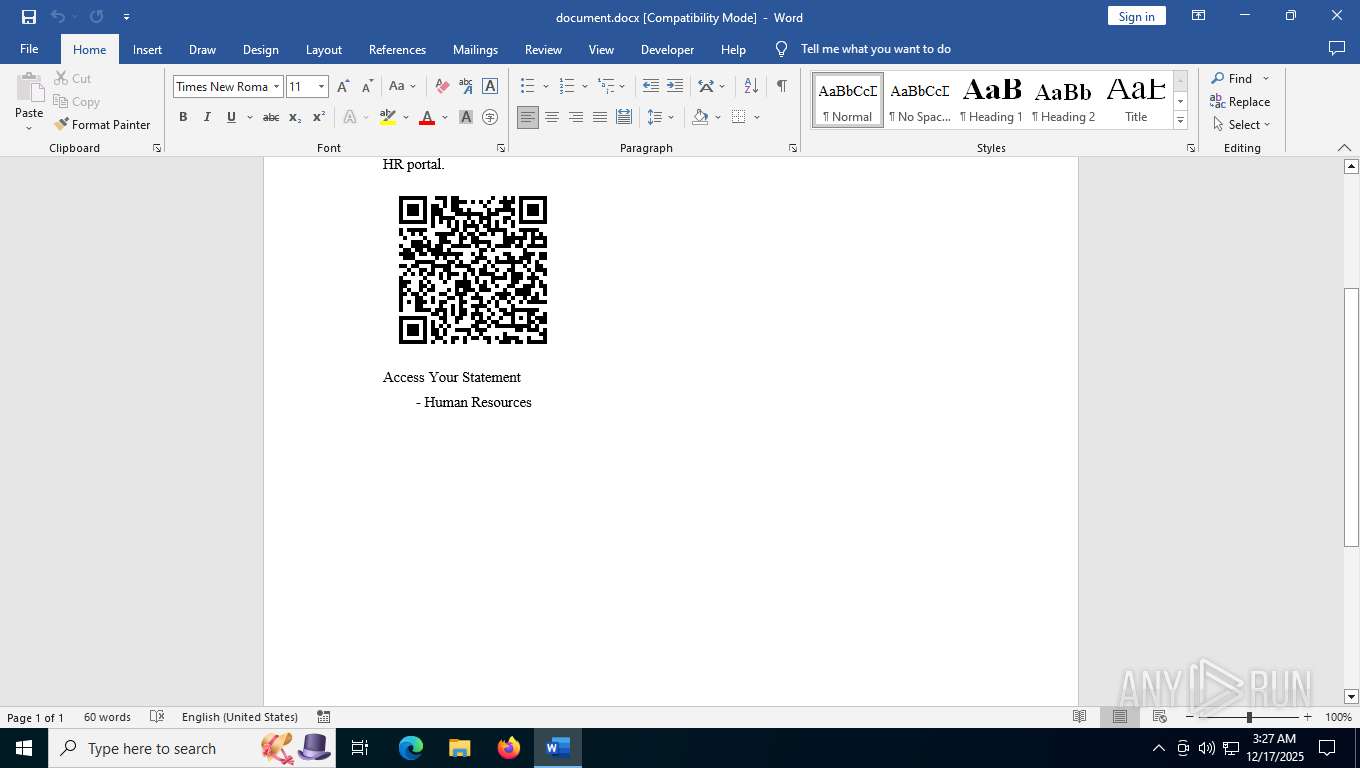 Malware analysis document.docx Malicious activity | ANY.RUN - Malware ...