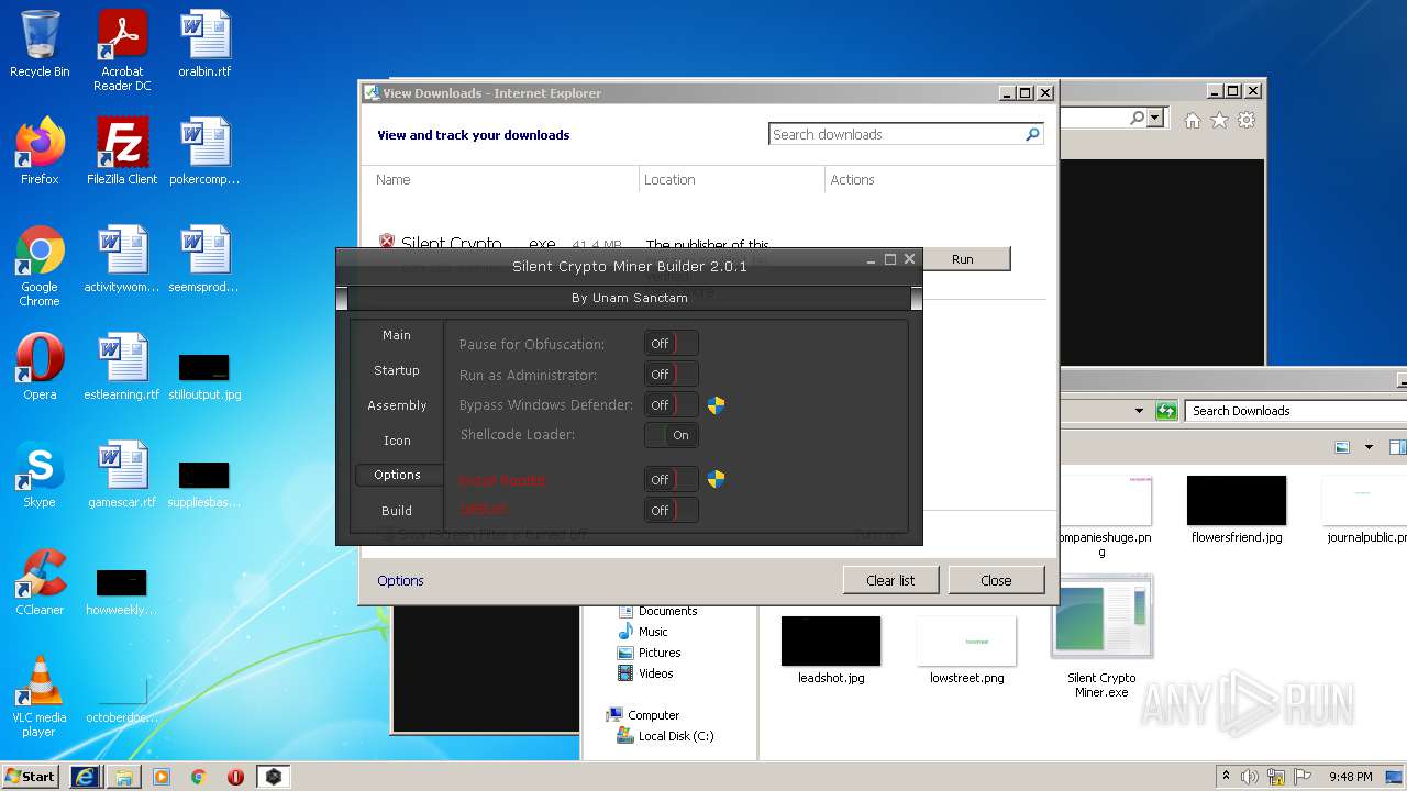 Malware analysis https://anonfiles.com/dcPe1fYfua/Silent_Crypto_Miner ...