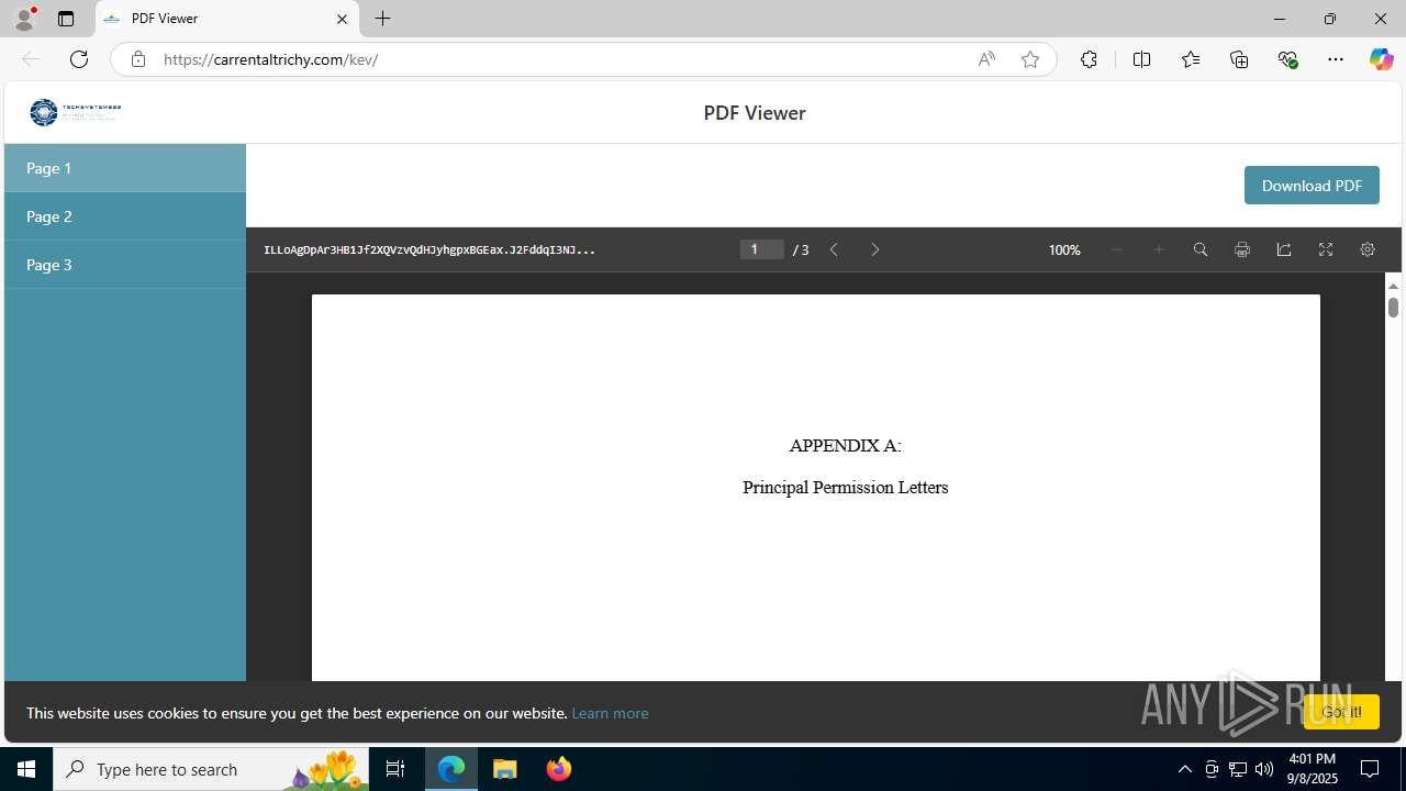 Analysis http://carrentaltrichy.com/kev Malicious activity ...