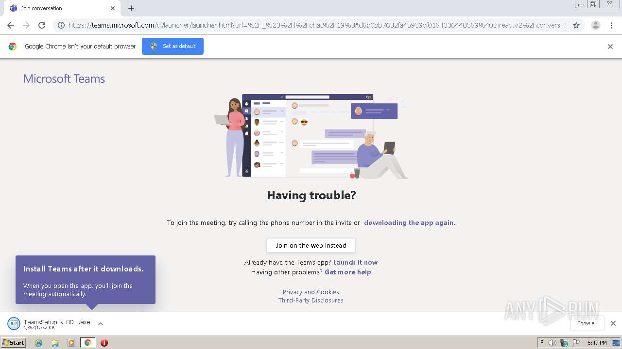 Malware analysis https://teams.microsoft.com/l/chat/19 ...
