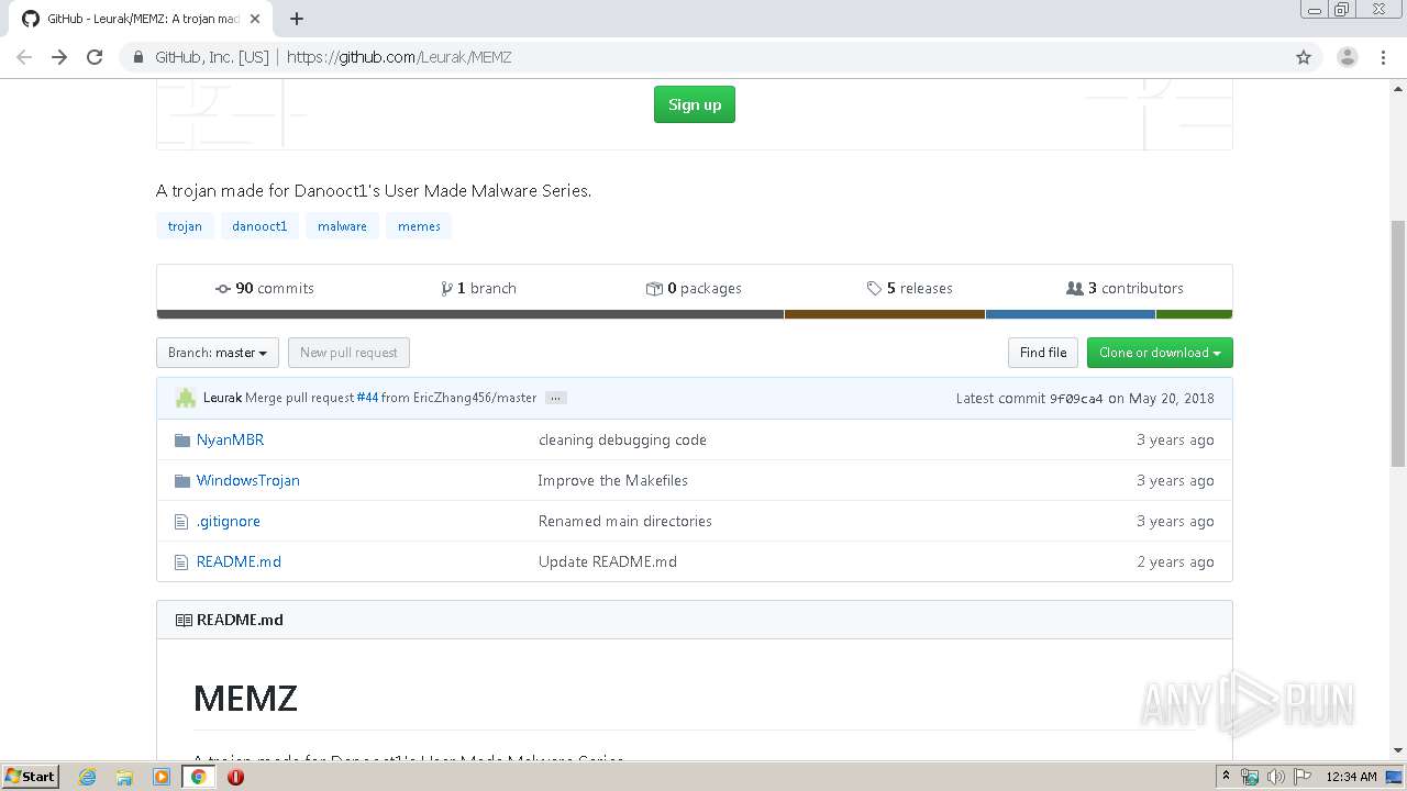 Malware analysis https://github.com/Leurak/MEMZ Malicious activity ...
