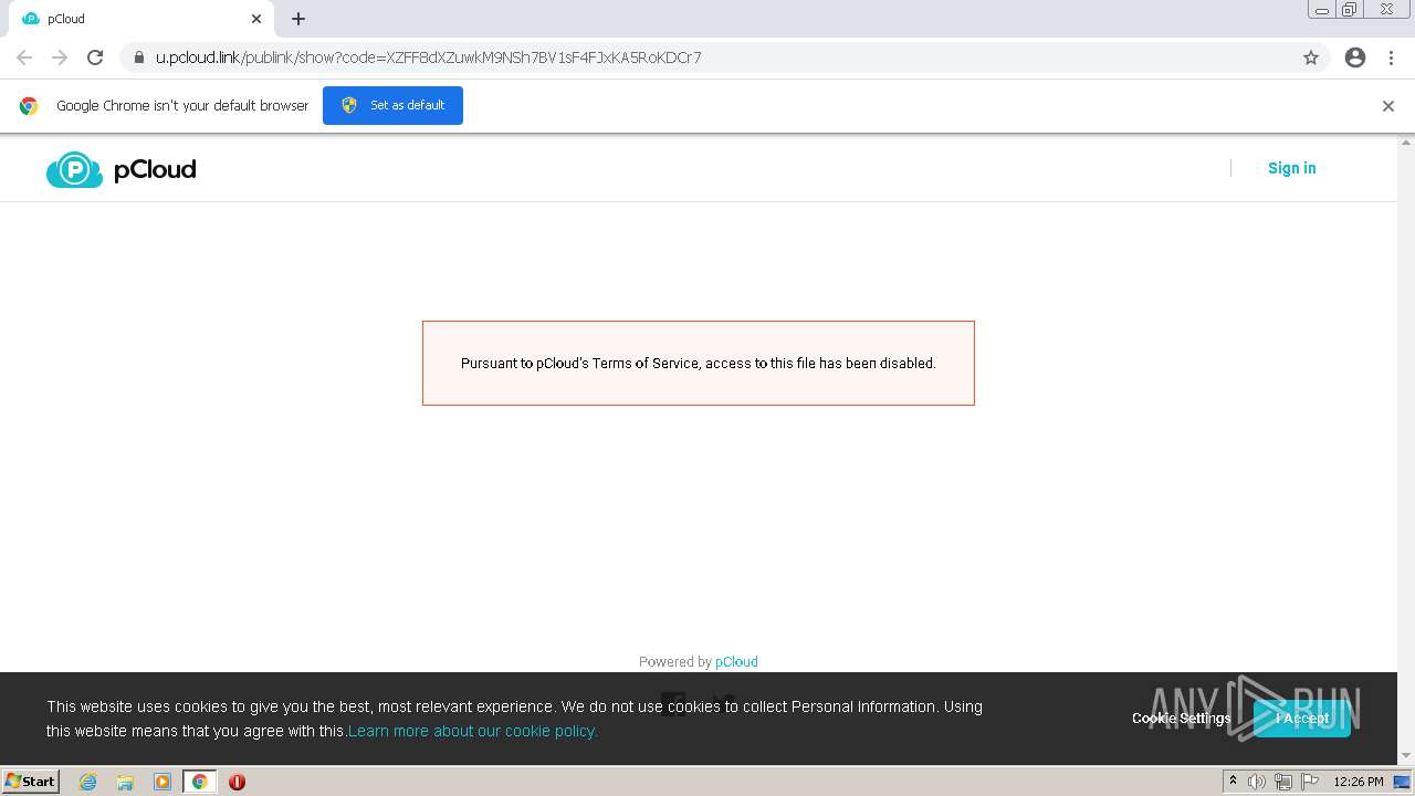 Malware analysis https://u.pcloud.link/publink/show?code=XZFF8dXZuwkM9NSh7BV1sF4FJxKA5RoKDCr7 ...