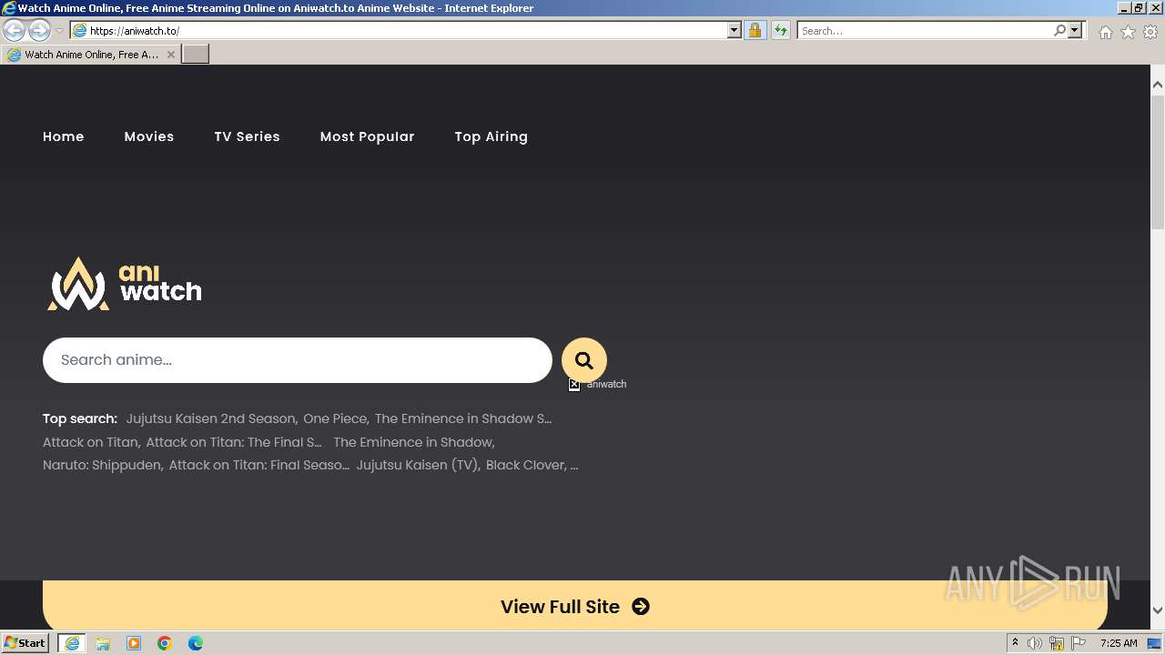 Malware analysis https://aniwatch.to/ No threats detected | ANY.RUN ...