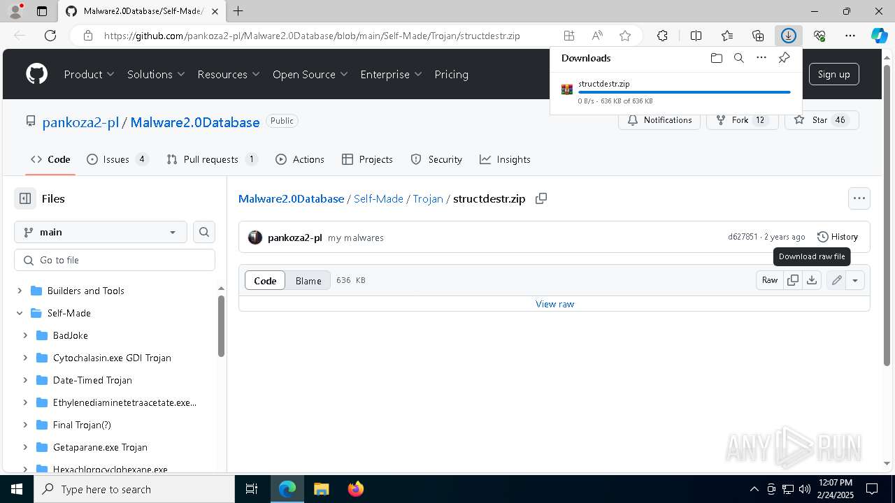Malware analysis https://github.com/pankoza2-pl/Malware2.0Database/blob/main/Self-Made/Trojan ...