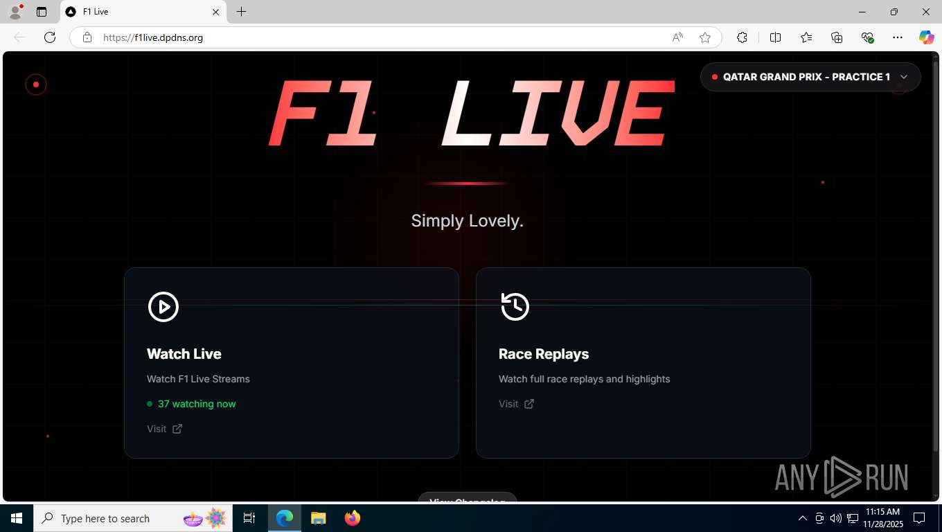 Malware analysis f1live.dpdns.org Malicious activity | ANY.RUN ...