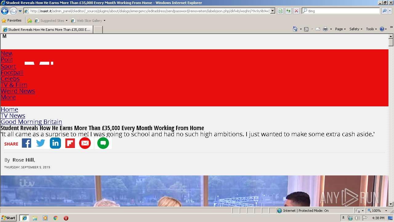 Malware analysis http://tiny.cc/ycv3bz Suspicious activity | ANY.RUN - Malware Sandbox Online