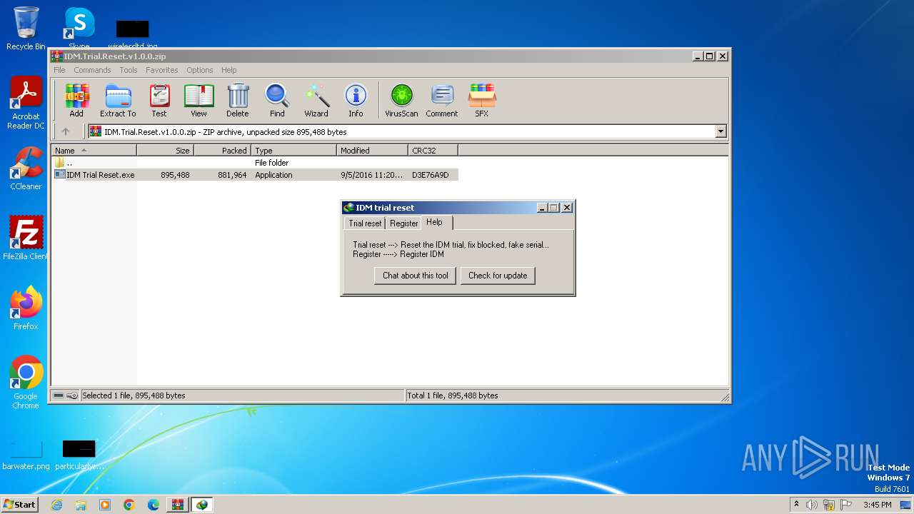 Malware Analysis Idm.trial.reset.v1.0.0.zip Malicious Activity