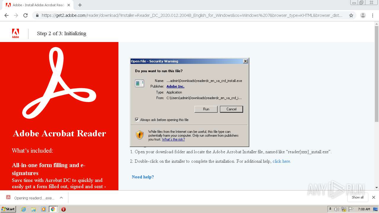 Malware analysis http://www.adobe.com/products/acrobat/readstep2.html ...