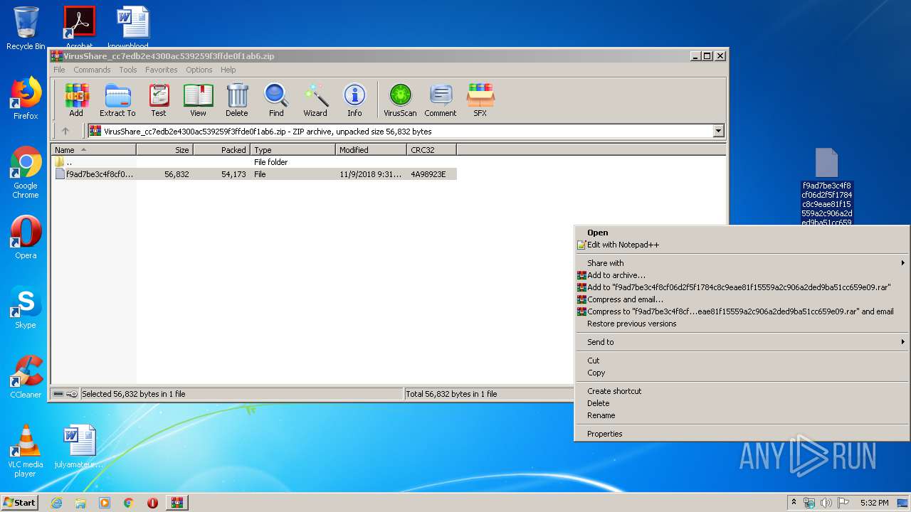 Malware Analysis Virusshare Cc7edb2e4300ac539259f3ffde0f1ab6.zip