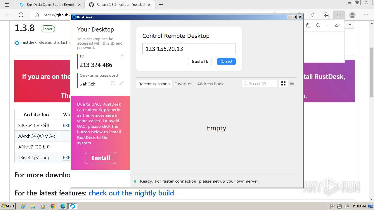 Analysis https://api.rustdesk.com Malicious activity - Interactive ...