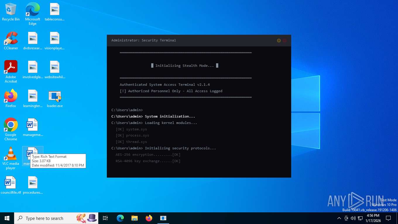 Malware analysis loader.exe Malicious activity | ANY.RUN - Malware ...