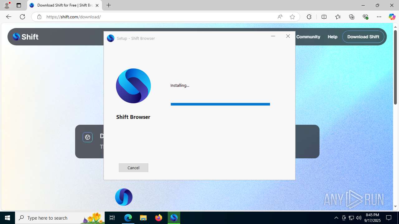 Analysis shift.com Malicious activity - Interactive analysis ANY.RUN