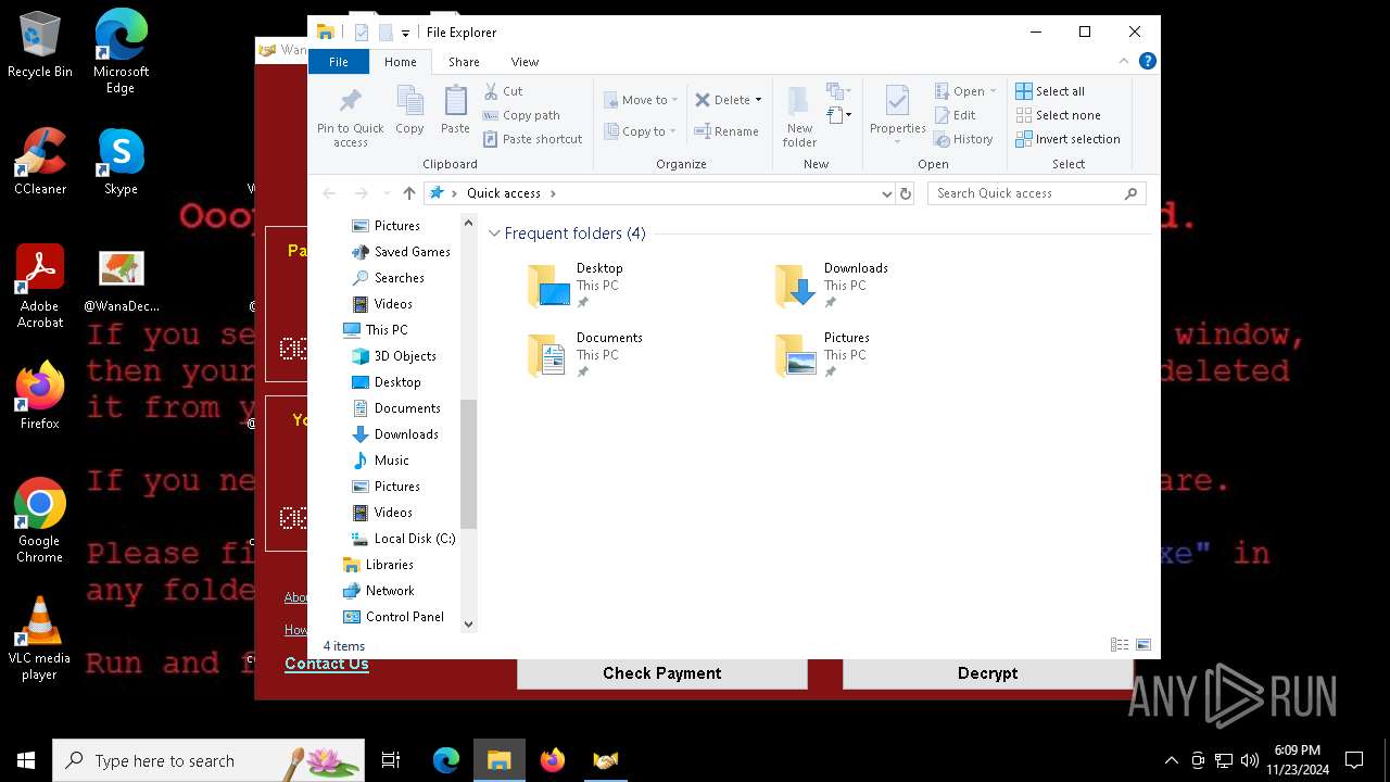 Analysis Wannacry.exe (md5: Db349b97c37d22f5ea1d1841e3c89eb4) Malicious