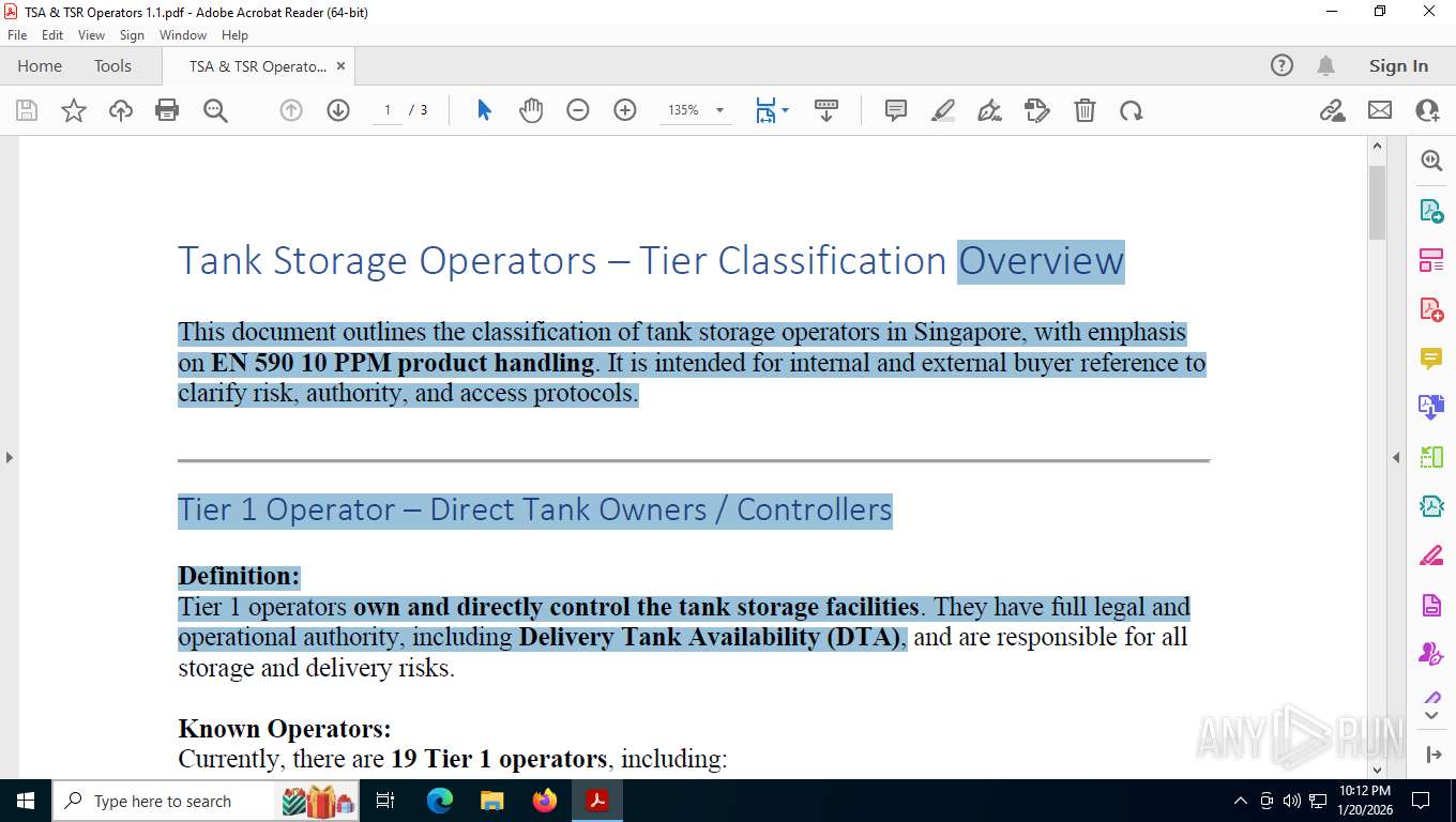 Malware analysis TSA & TSR Operators 1.1.pdf No threats detected | ANY ...