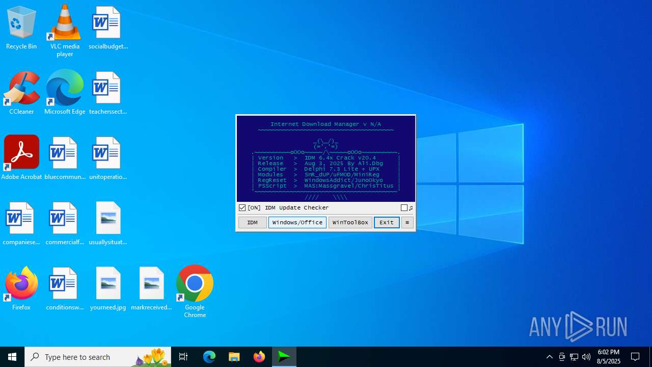 Analysis IDM_6.4x_Crack_v20.4.exe (MD5 ...