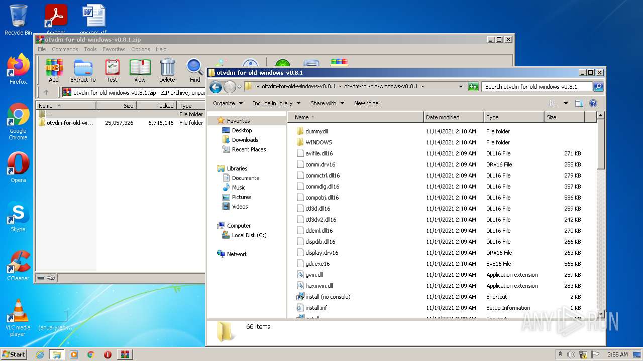 Malware analysis otvdm-for-old-windows-v0.8.1.zip Malicious activity ...