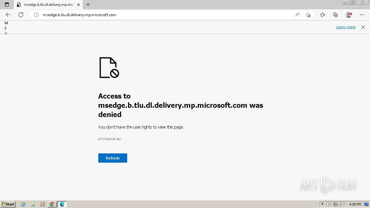 Malware analysis msedge.b.tlu.dl.delivery.mp.microsoft.com Malicious activity | ANY.RUN ...