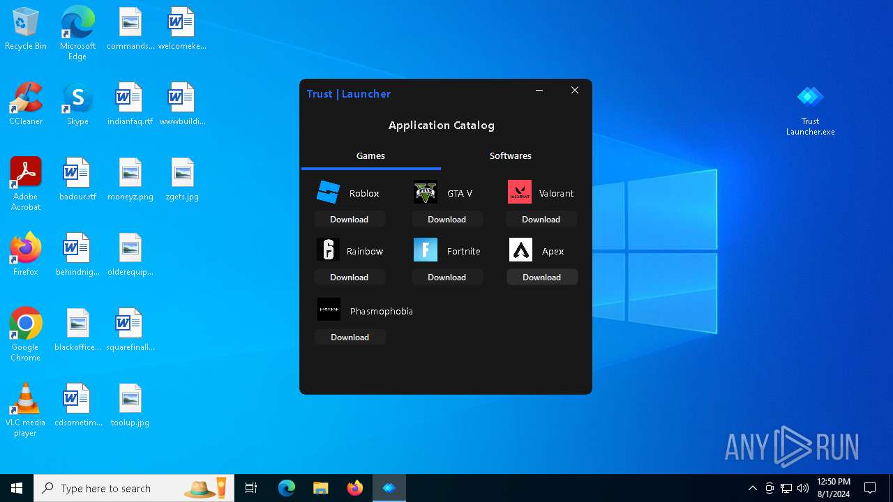 Analysis https://tinyurl.com/trustlauncherv1 Malicious activity - Interactive analysis ANY.RUN