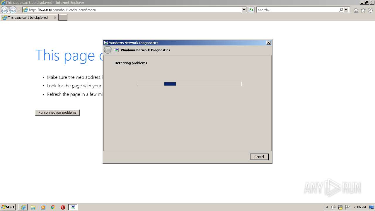 Malware analysis https://aka.ms/LearnAboutSenderIdentification Malicious activity | ANY.RUN ...
