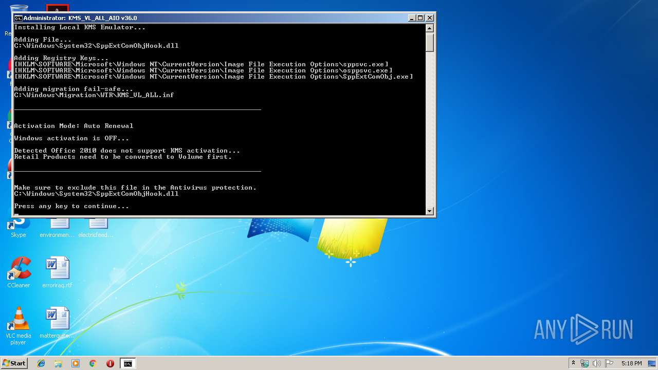 Malware analysis KMS_VL_ALL_AIO.cmd Malicious activity | ANY.RUN ...