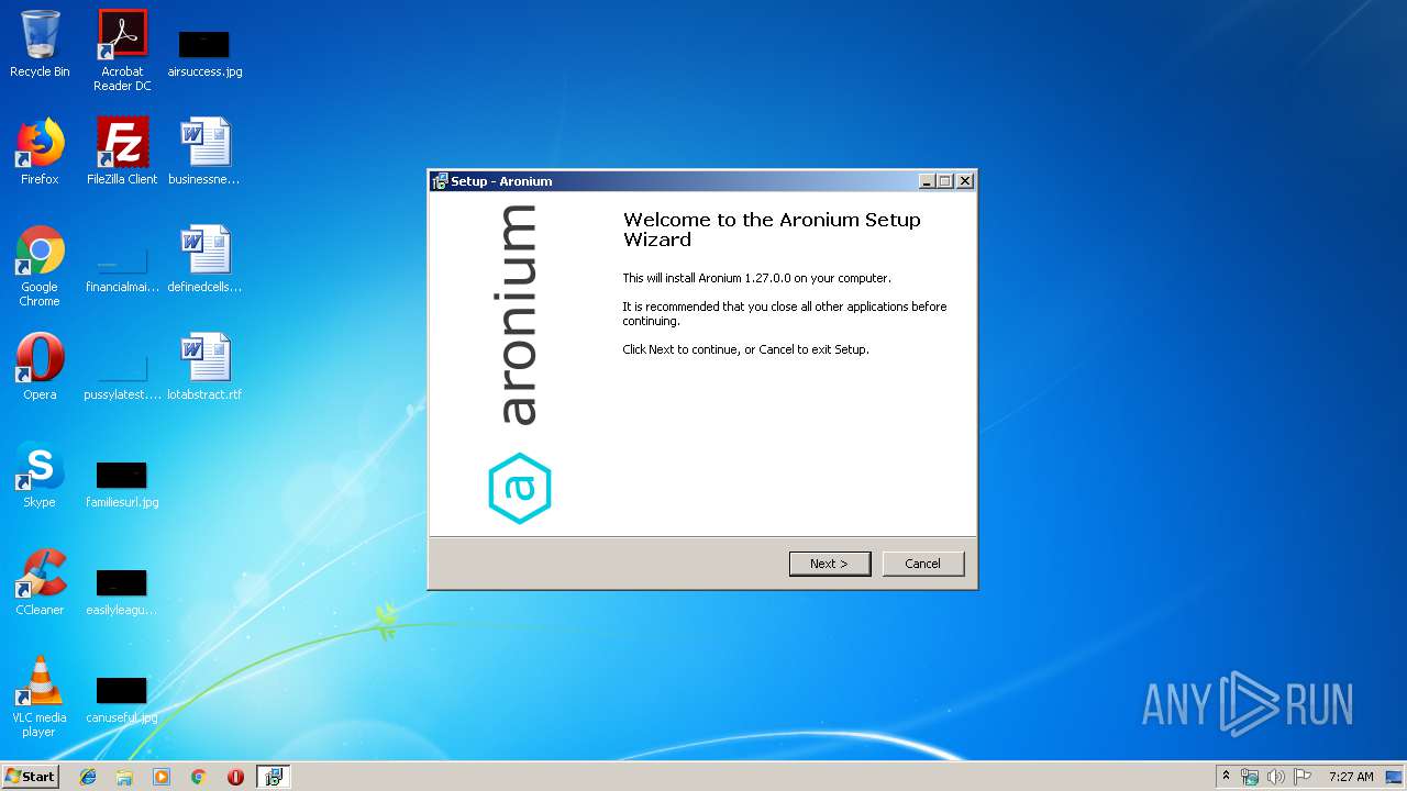 Malware analysis Aronium.Setup.exe Malicious activity | ANY.RUN ...