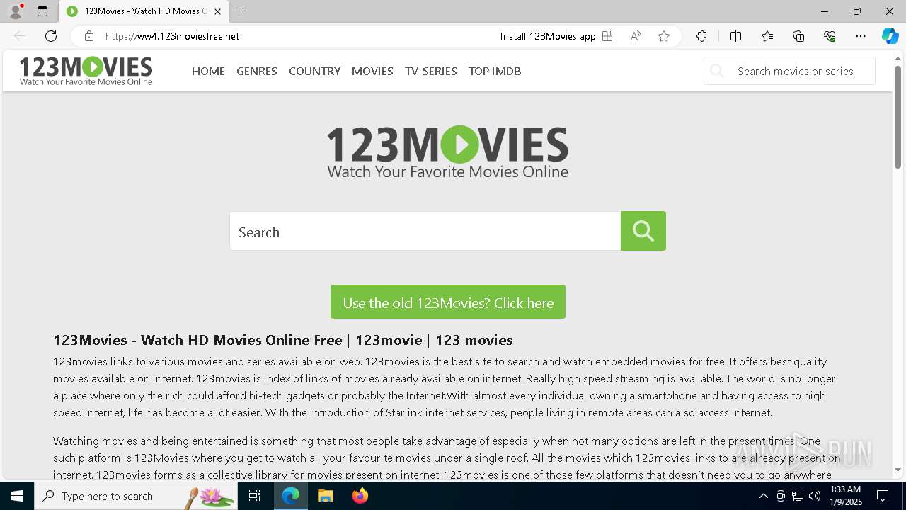 Malware analysis ww4.123moviesfree.net Malicious activity | ANY.RUN - Malware Sandbox Online