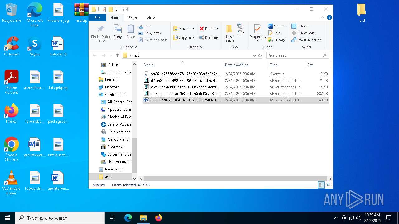 Analysis asd.zip (MD5: B59270E66553703F978B1DBEABE4E389) Malicious ...