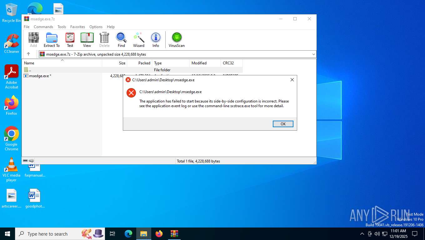 Malware analysis msedge.exe.7z Malicious activity | ANY.RUN - Malware ...