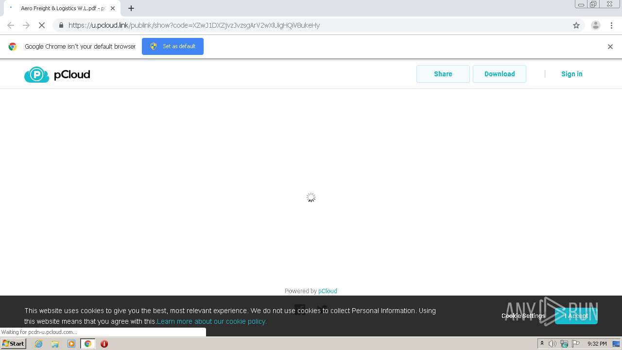 Malware analysis https://u.pcloud.link/publink/show?code ...